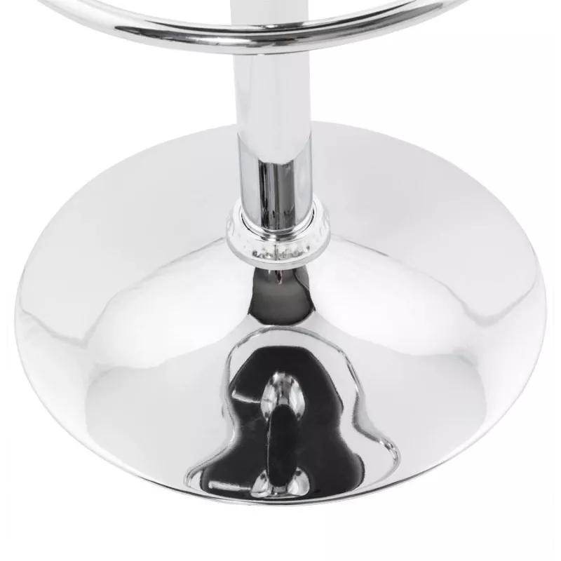 Tabouret de bar rond contemporain rotatif et réglable ROBIN (noir)