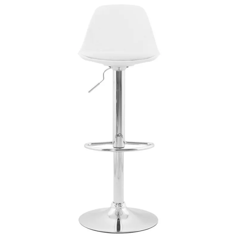Tabouret de bar compact rotatif et réglable ROBIN (blanc)