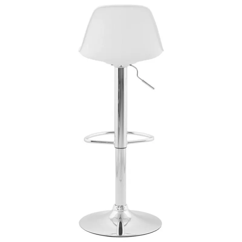 Tabouret de bar compact rotatif et réglable ROBIN (blanc)