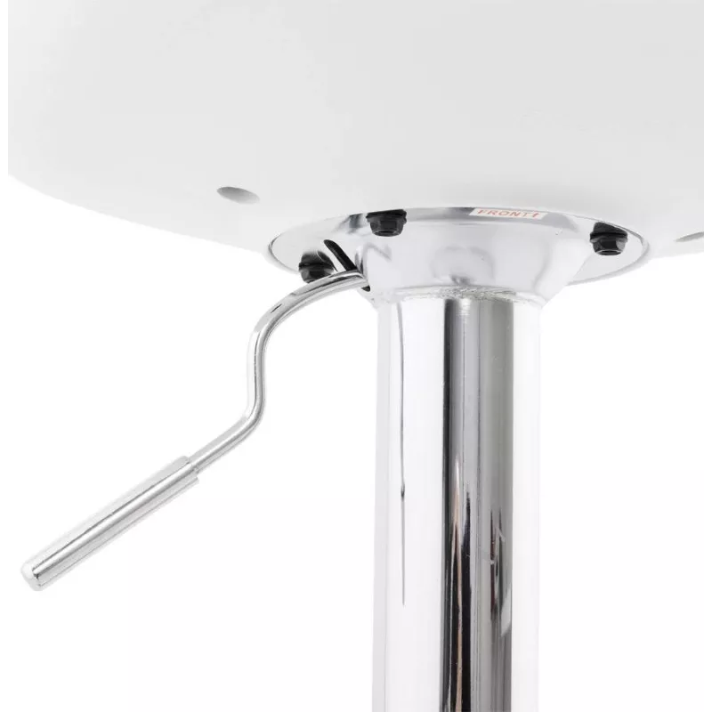 Tabouret de bar compact rotatif et réglable ROBIN (blanc)
