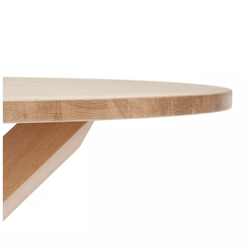 In massiver Eiche ist dieser runde Tisch (Ø 120 cm) schick und praktisch