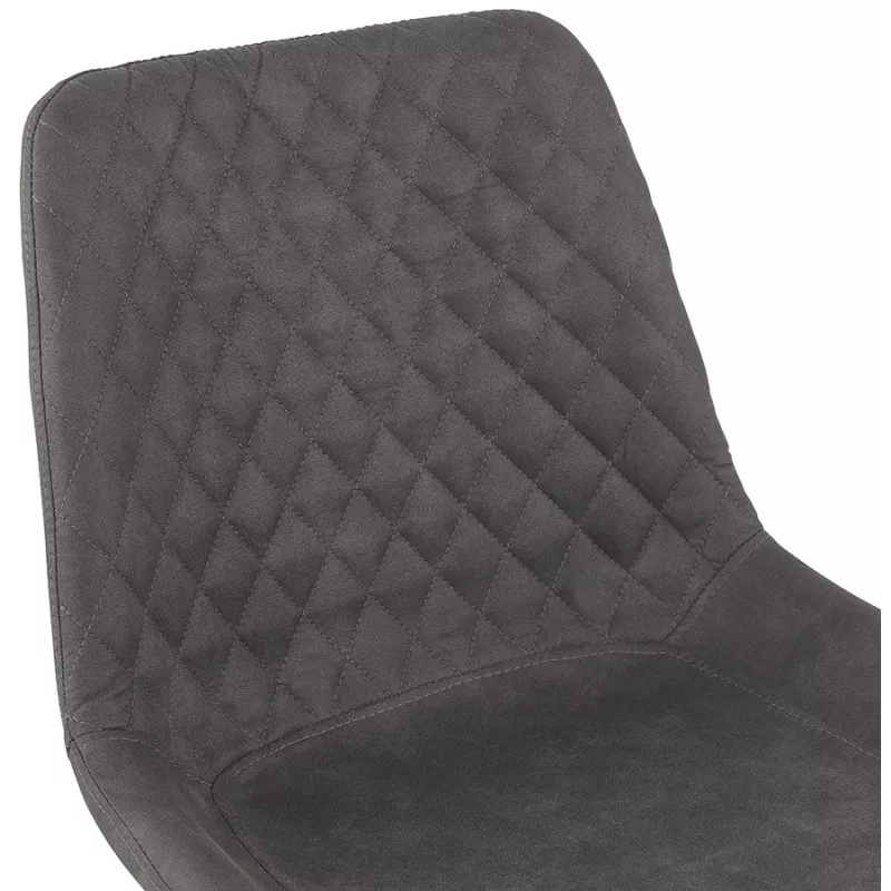 Grey microfiber chair for a design and industrial interior